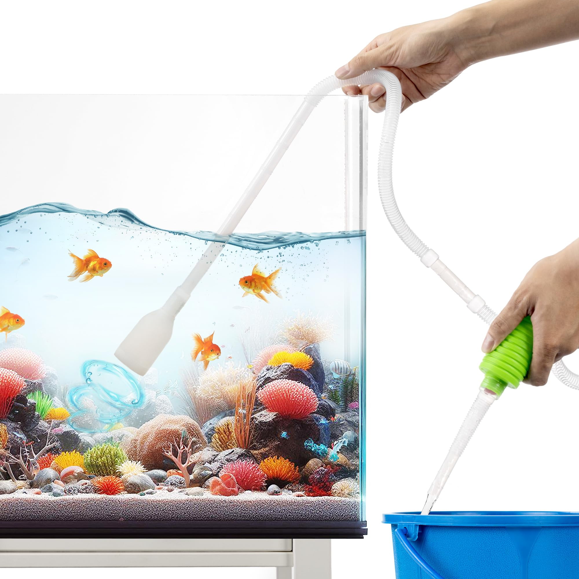 Luigi's Aquarium Fish Tank Siphon and Gravel Cleaner - Walmart.com