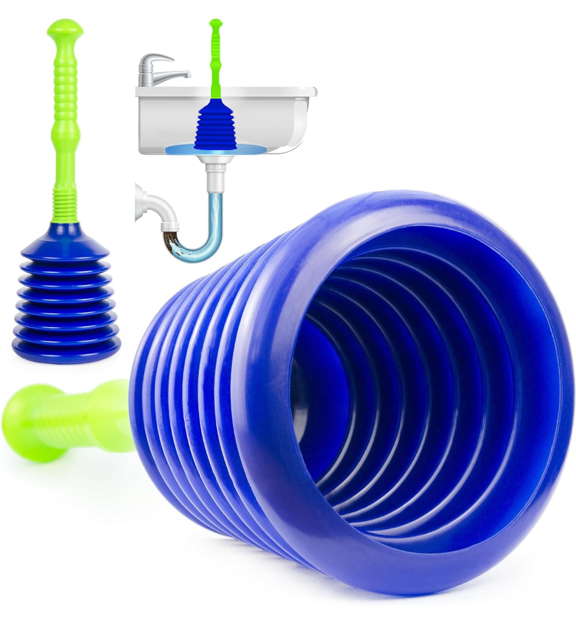 Luigi's Large Sink and Drain Plunger for Kitchens, Bathrooms, Sinks ...