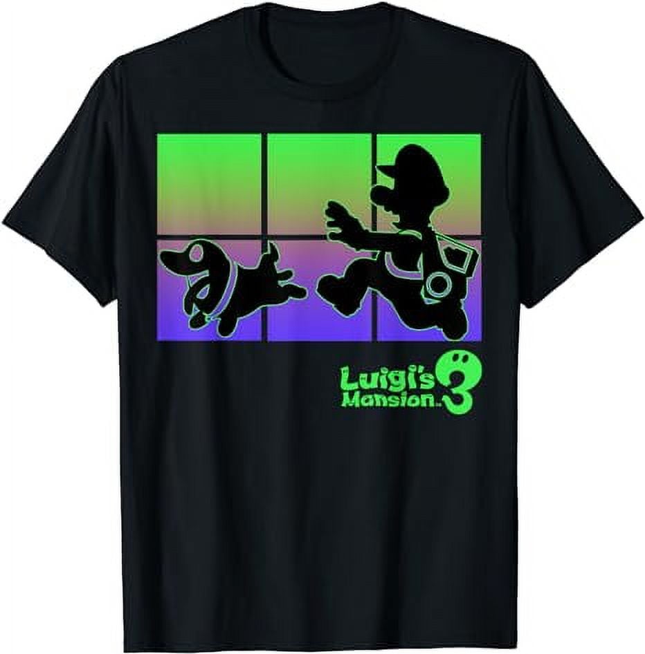 Luigi's Mansion 3 Luigi And Polterpup Silhouette T-Shirt - Walmart.com