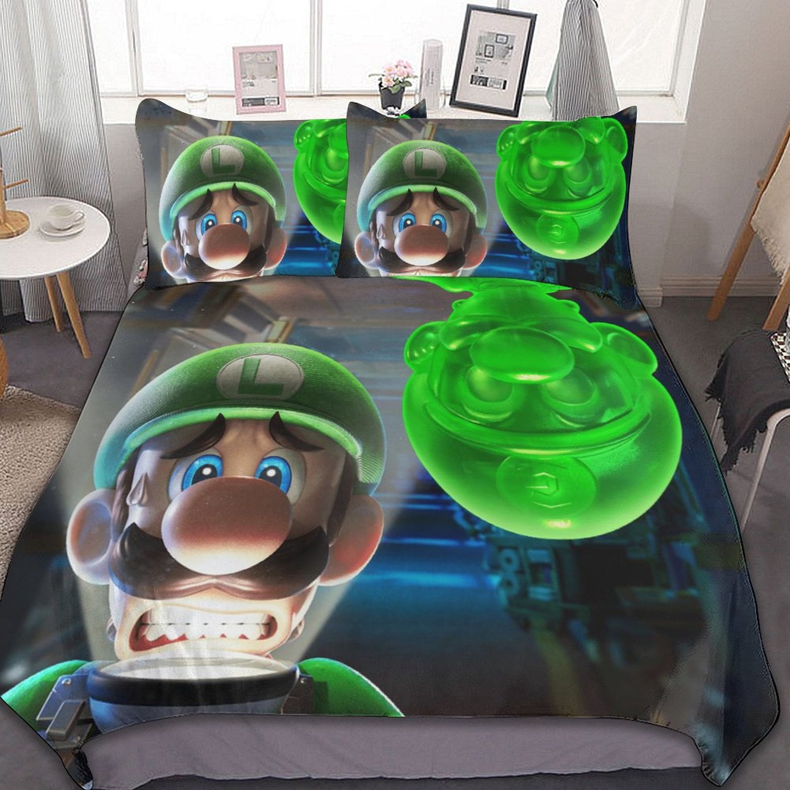 Luigi's Mansion 3 Piece Bedding Sets Decor Comforter Sets With One ...