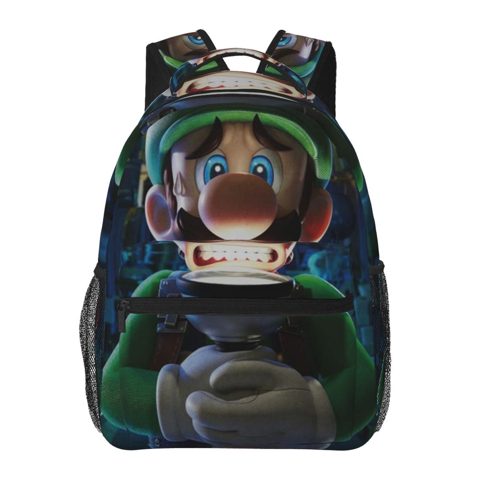 Luigi's Mansion Adjustable Laptop Backpack School Student Book Bag ...