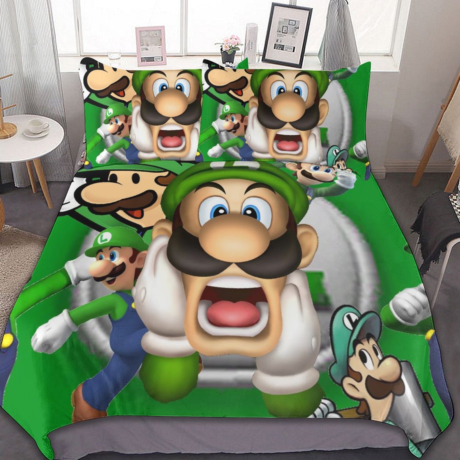 Luigi's Mansion Adventure 3 Piece Bedding Sets Decor Comforter Sets ...