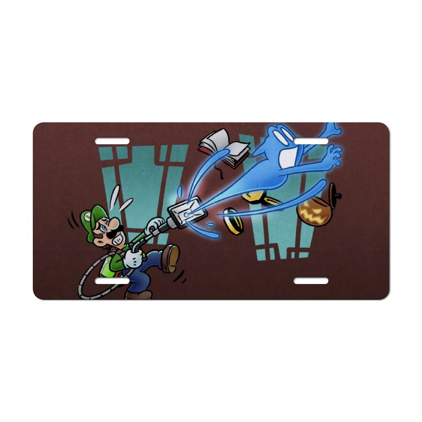 Luigi's Mansion Adventure License Plate Cover Aluminum For Various Car ...