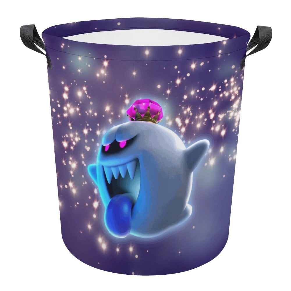 Luigi's Mansion Boo Game Circular Laundry Hamper Foldable Large Storage ...