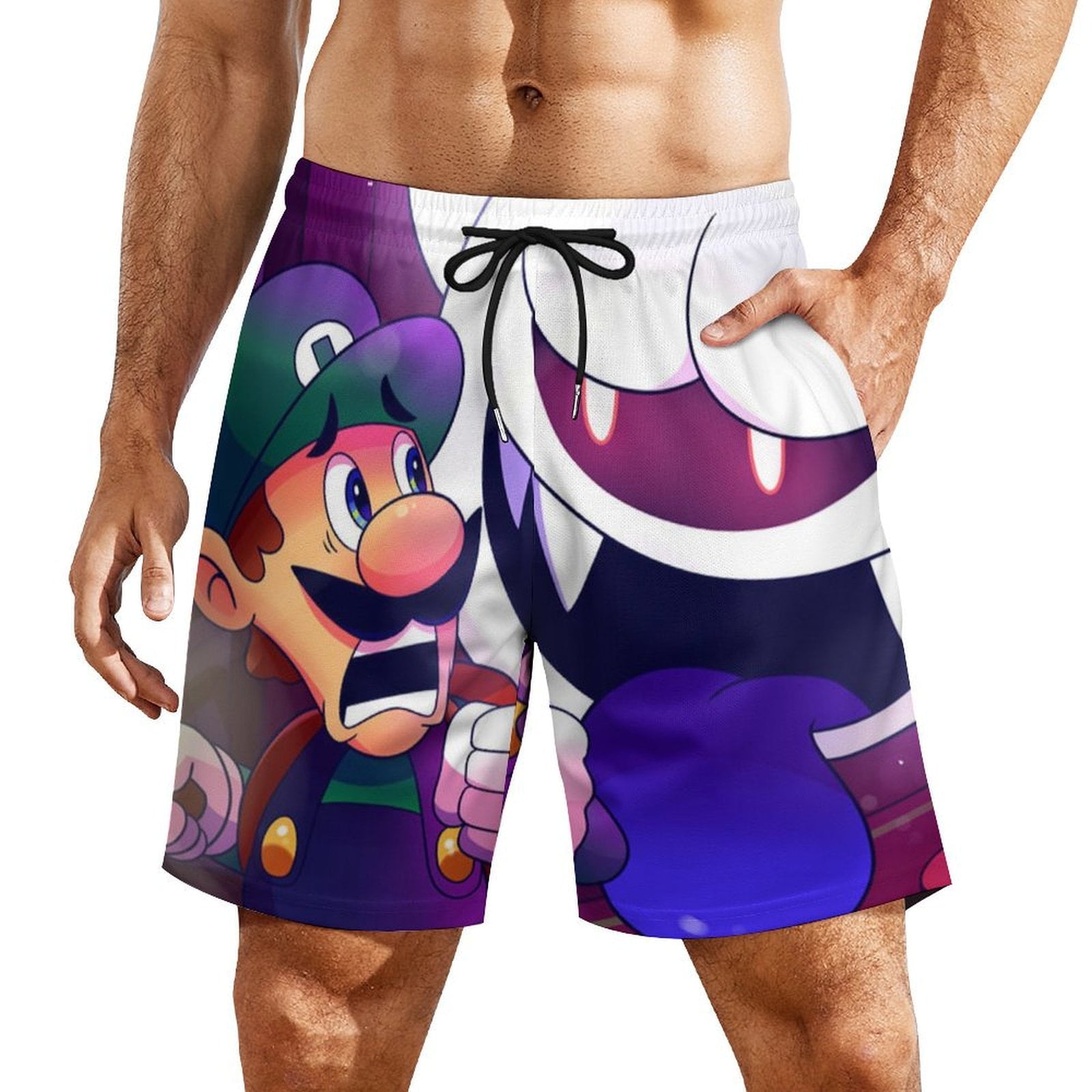 Luigi's Mansion Boo Men's Board Shorts Swim Trunks Quick Dry Beach ...