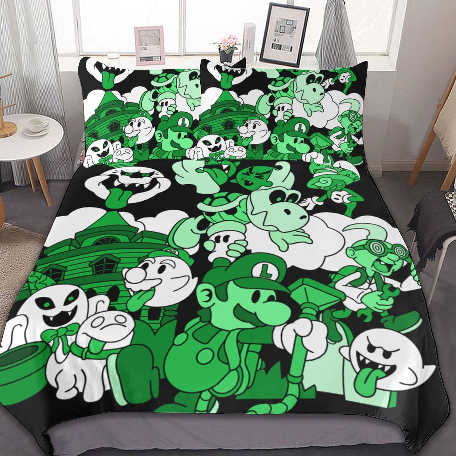 Luigi's Mansion Boo Scary 3 Piece Bedding Sets Decor Comforter Sets ...