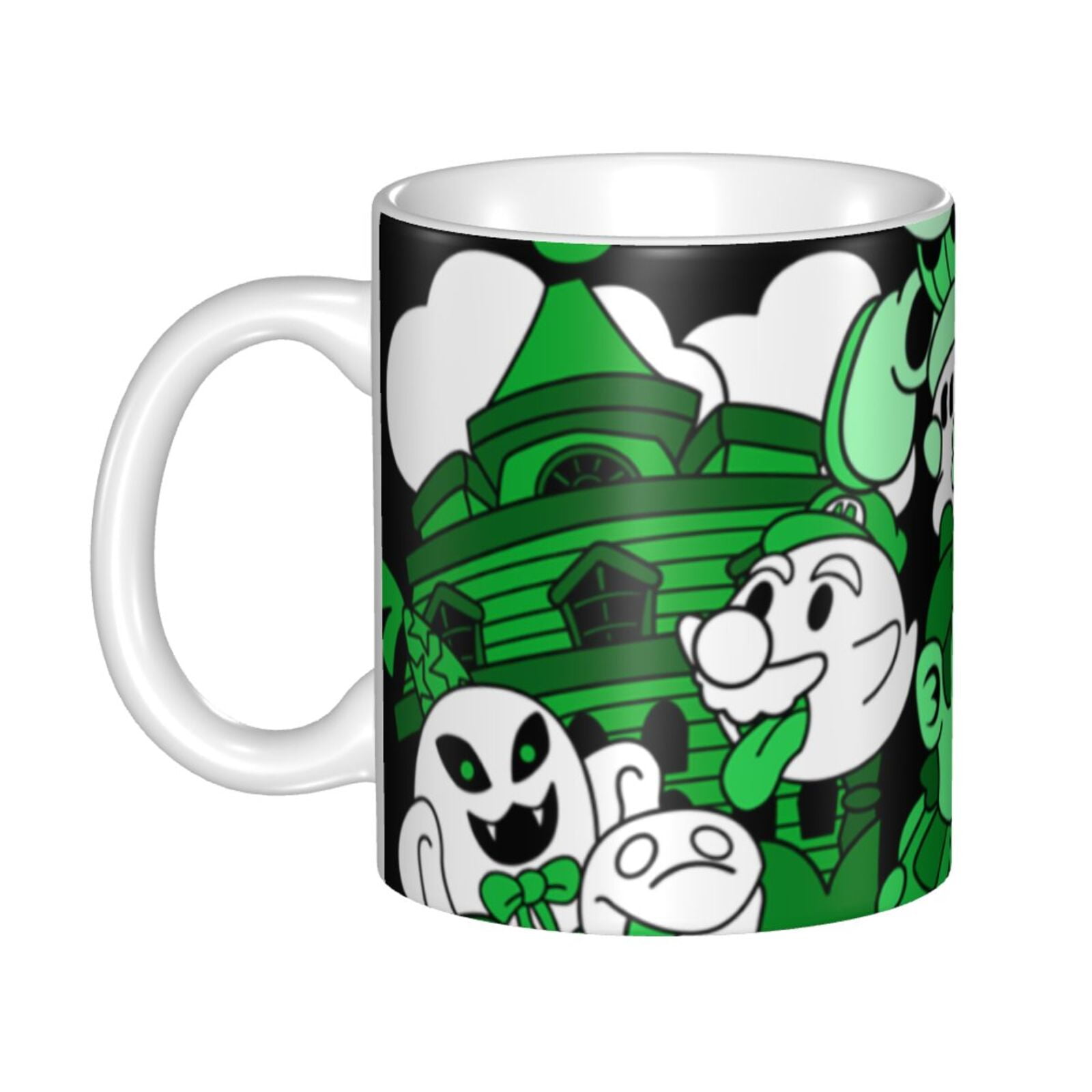 Luigi's Mansion Boo Scary Ceramic Mug Novelty Coffee Mug Gift Water Cup ...