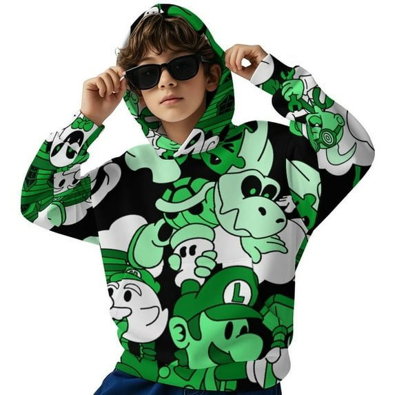 Luigi's Mansion Boo Scary Children's Sweatshirt Hoodies Daily Kids ...