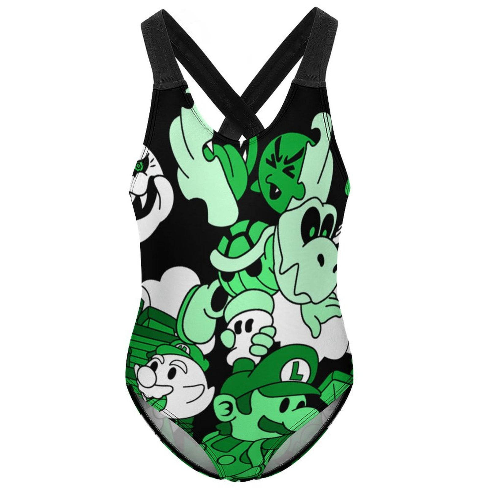 Luigi's Mansion Boo Scary Girl's One-piece Swimsuit Summer Children's ...