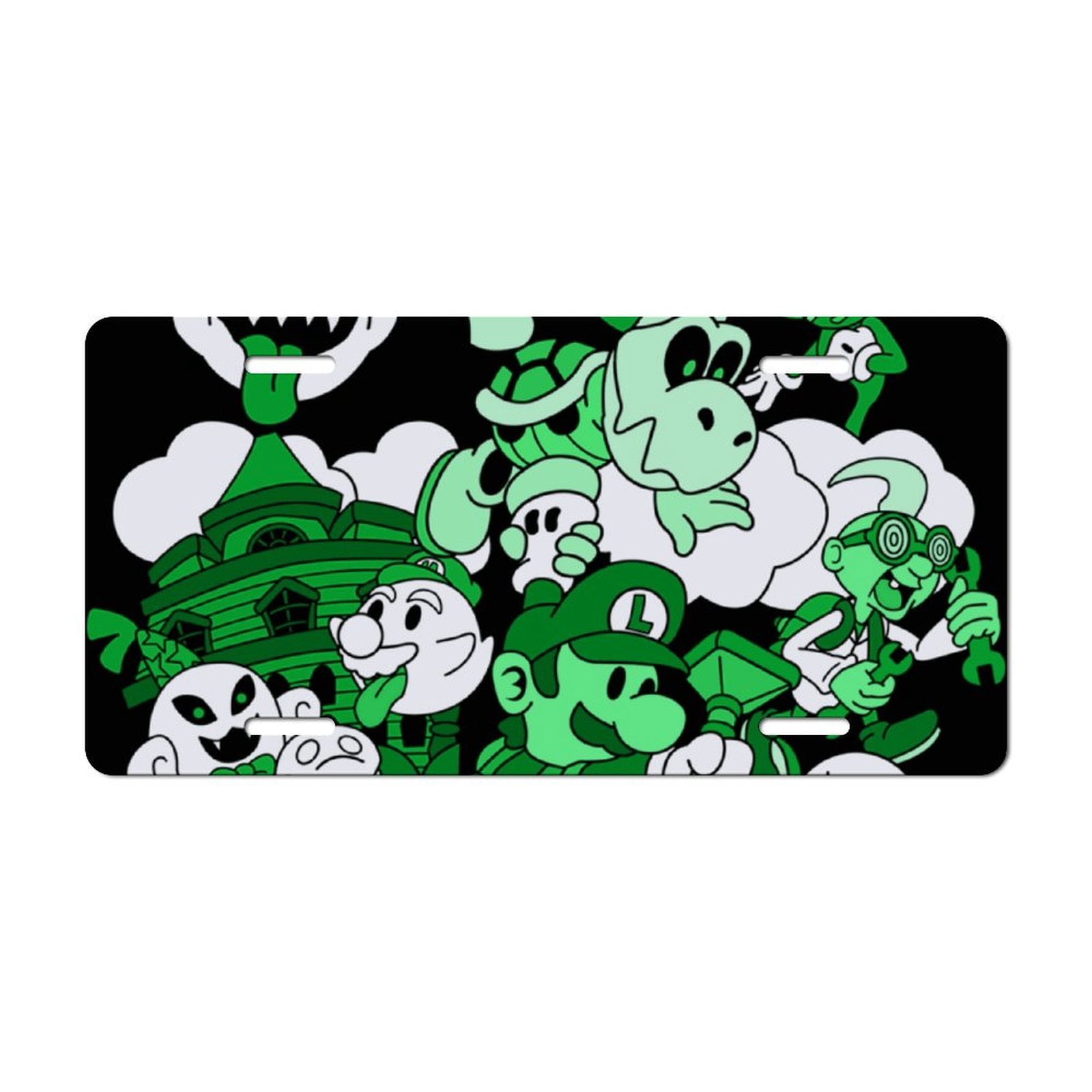 Luigi's Mansion Boo Scary License Plate Cover Aluminum For Various Car ...