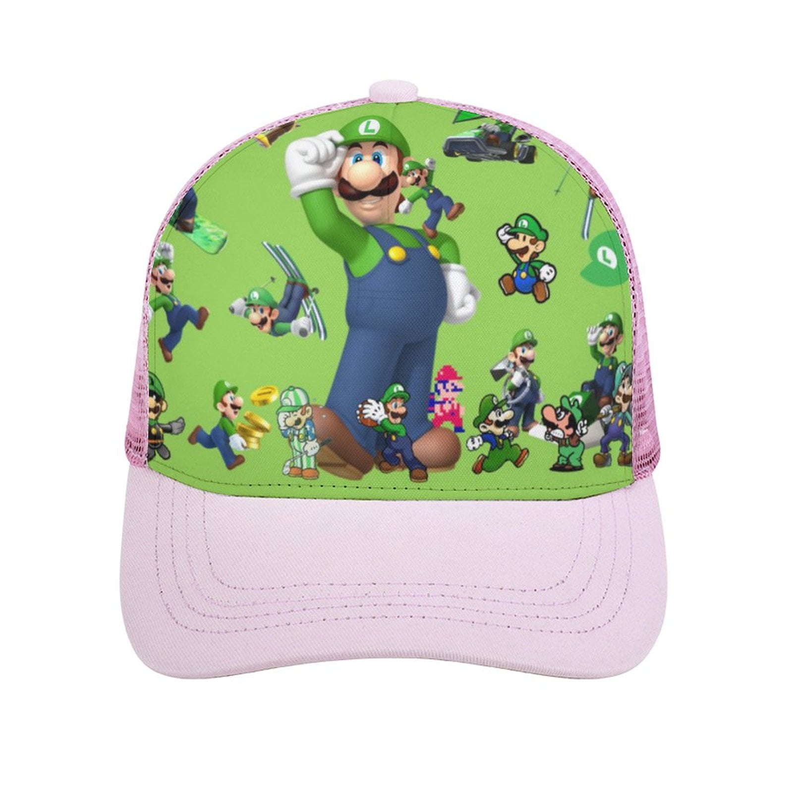 Luigi's Mansion Caps Breathable Baseball Cap Dad Hat Adjustable Casual ...