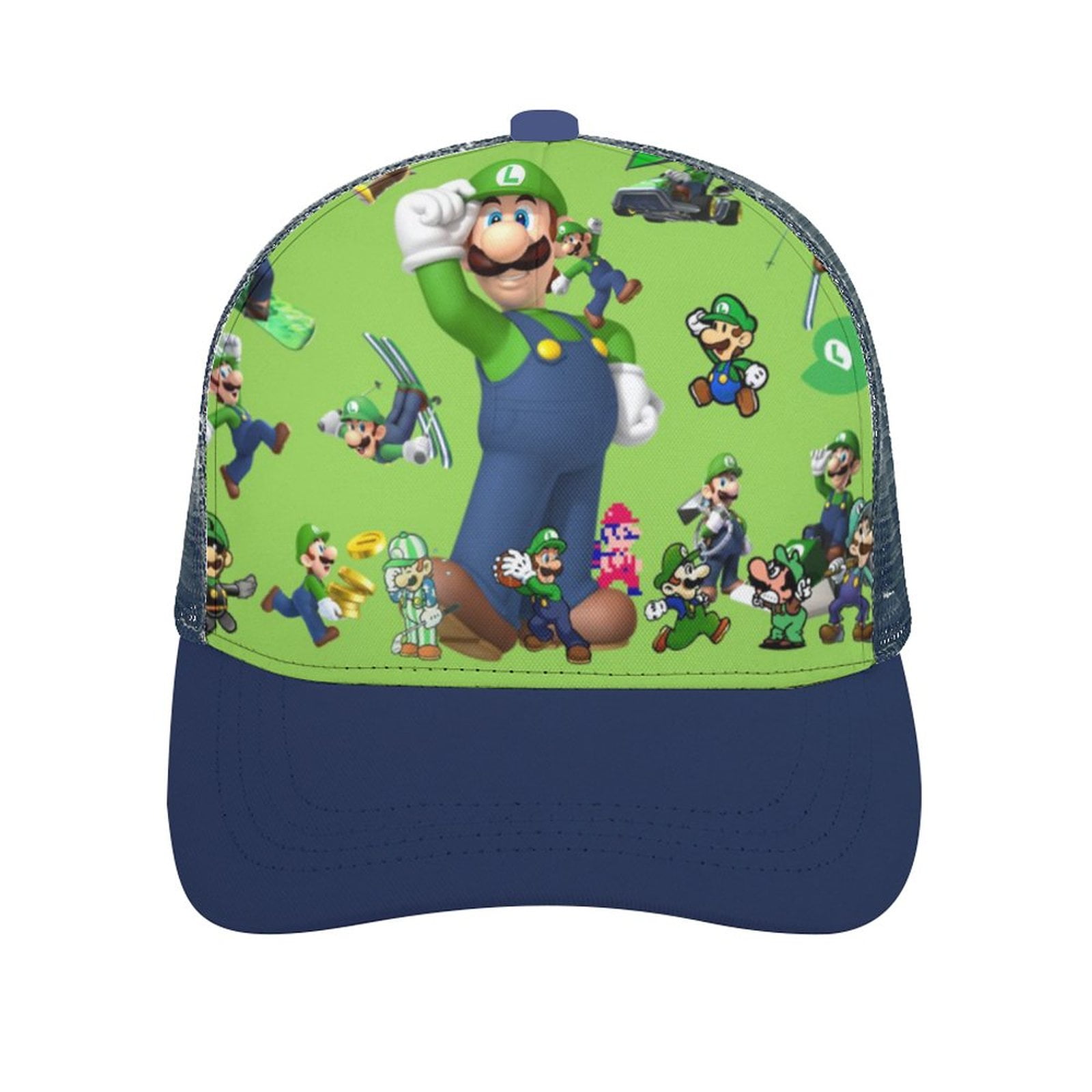 Luigi's Mansion Caps Breathable Baseball Cap Dad Hat Adjustable Casual ...