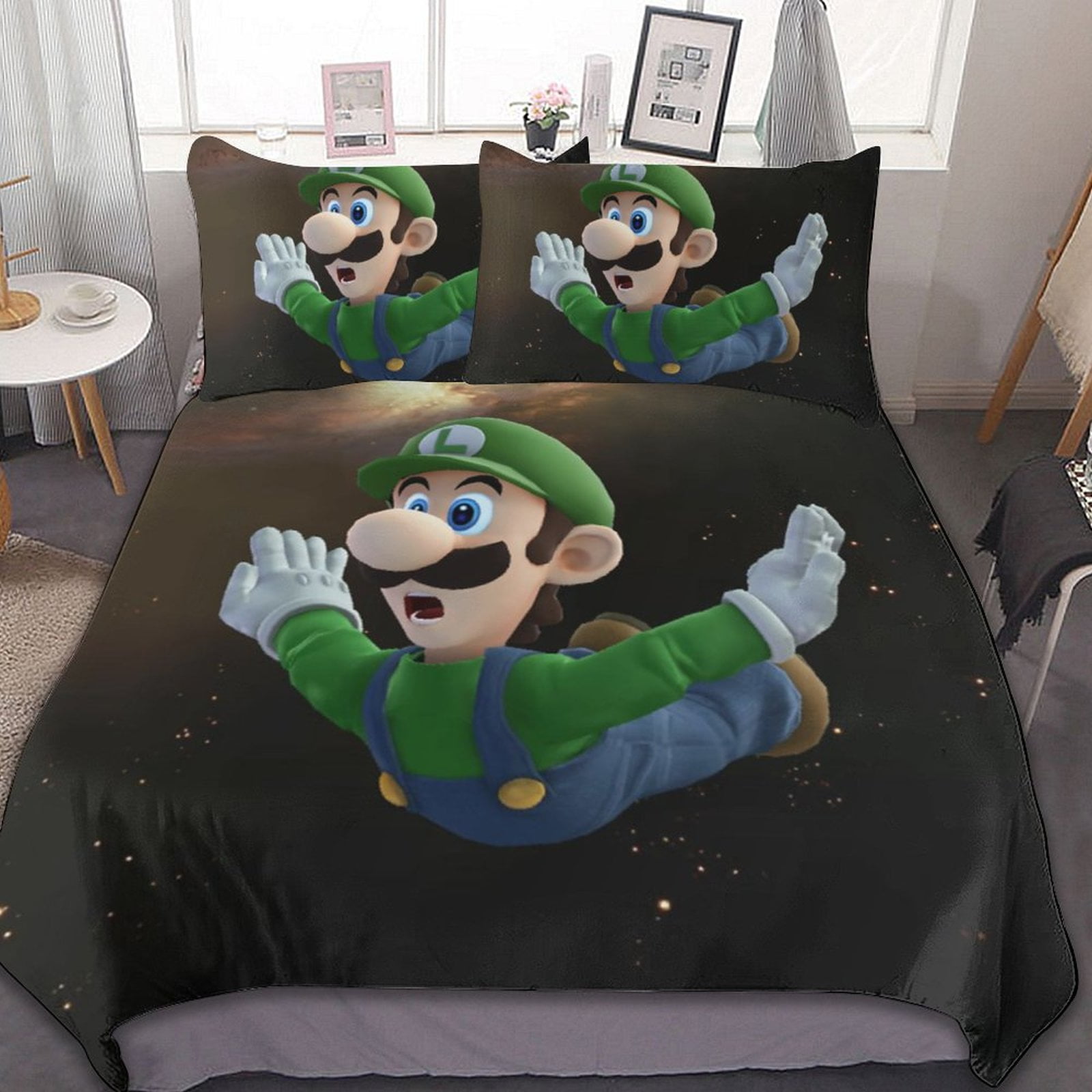Luigi's Mansion Cartoon 3 Piece Bedding Sets Decor Comforter Sets With ...