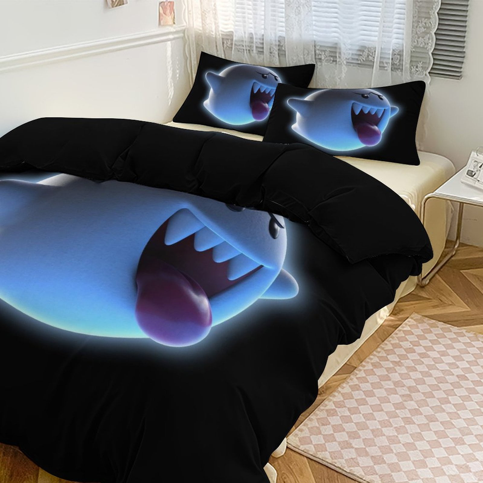 Luigi's Mansion Cartoon Boo 3 Pieces Bedding Sets Double Sided Printed ...