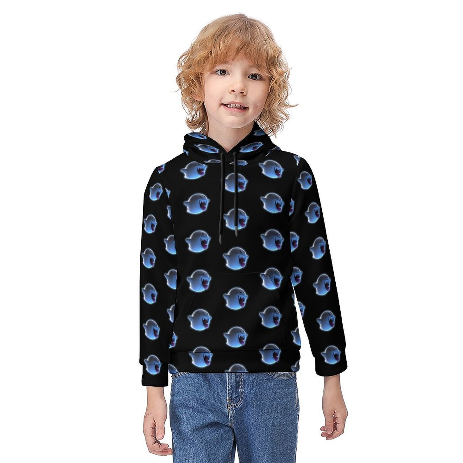 Luigi's Mansion Cartoon Boo Kid's Hoodies Sweatshirt Novelty Fashion ...