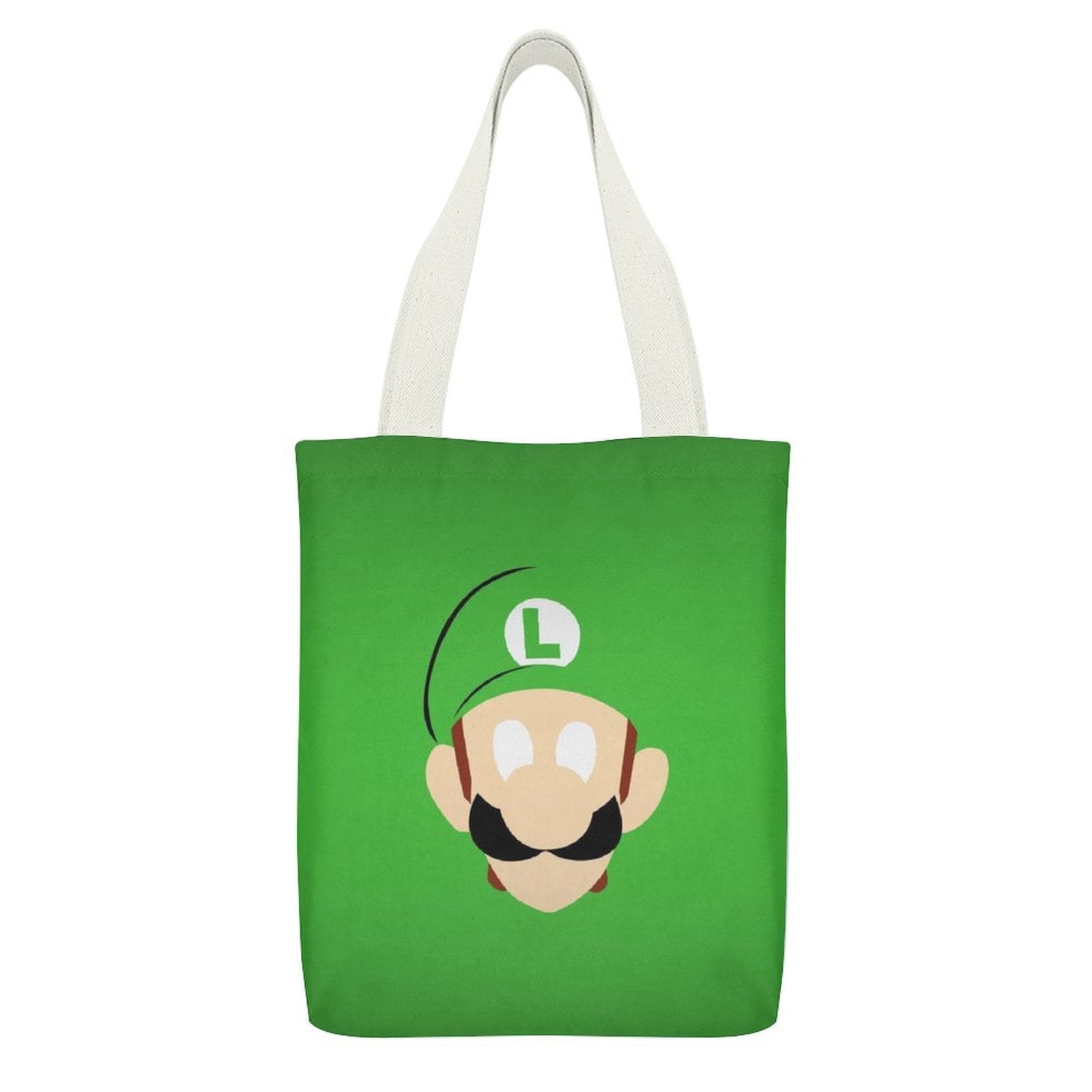 Luigi's Mansion Cartoon Canvas Tote Bag Zipper Book Tote Bag Daily ...
