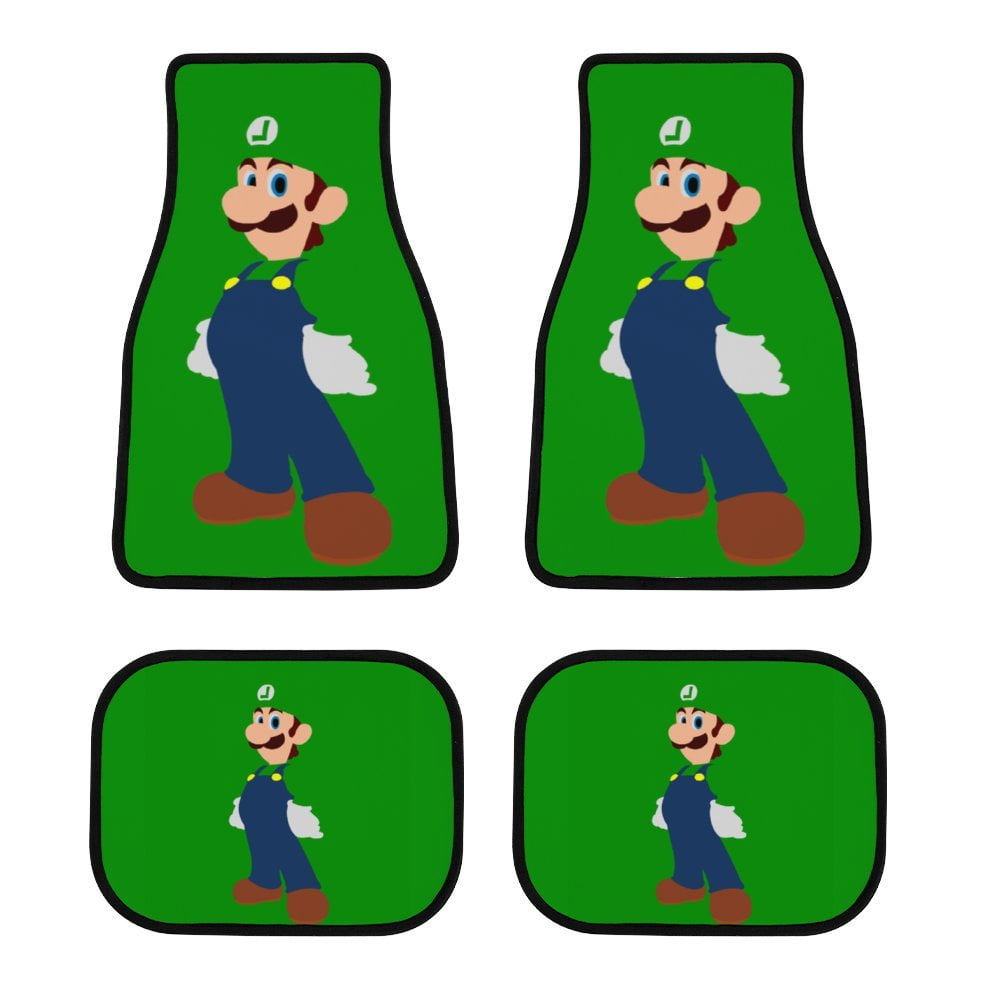 Luigi's Mansion Character Car Floor Mat Set 4-Piece Front/Rear Auto ...