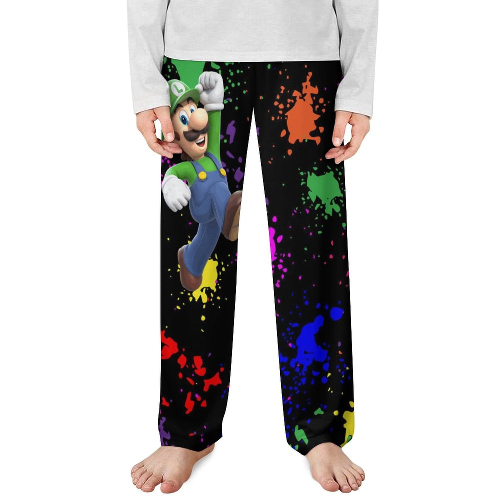 Luigi's Mansion Comfy Pajamas For Kids Cozy Lounge Straight Leg Home ...