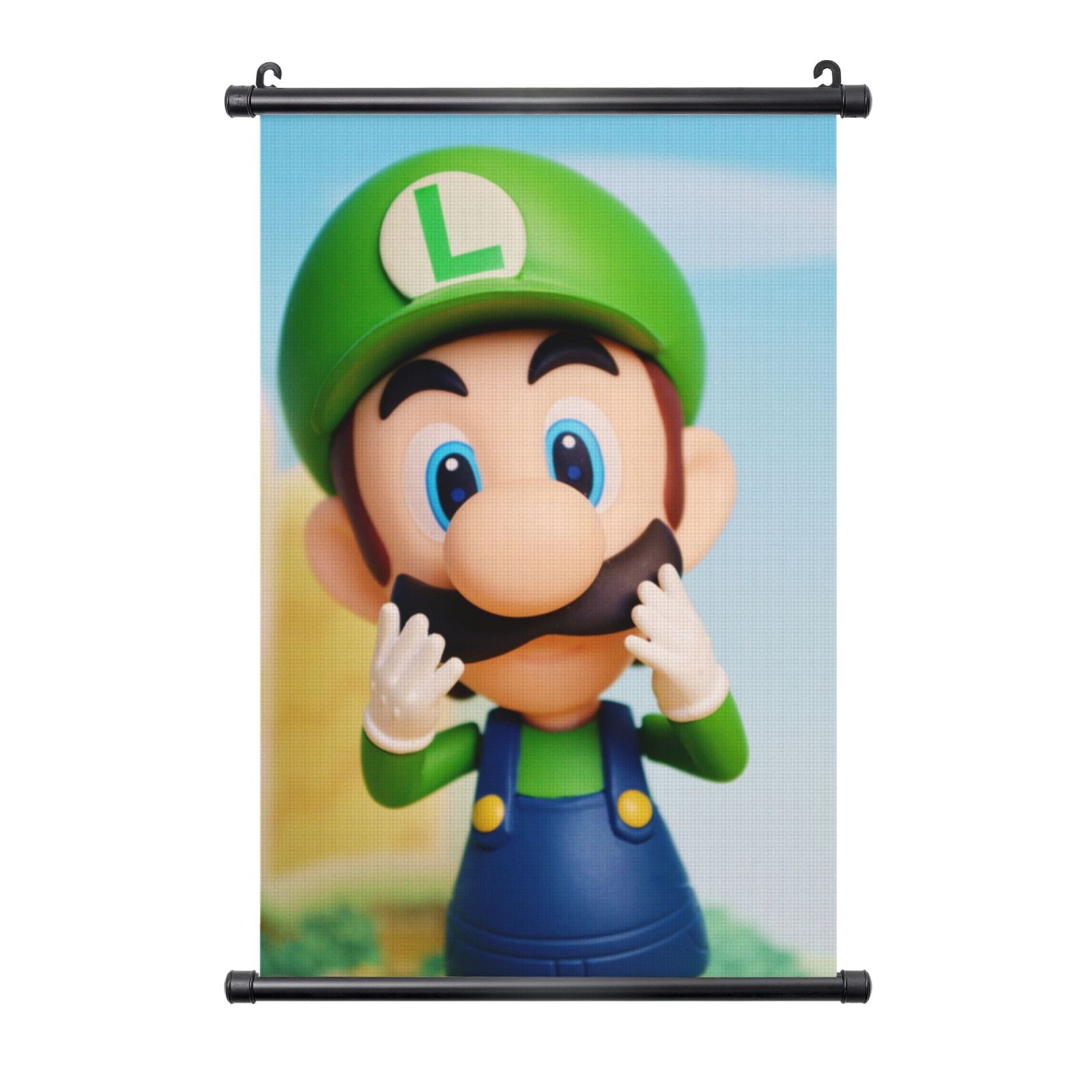 Luigi's Mansion Cute Black Plastic Shaft Hanging Poster Decor Canvas ...