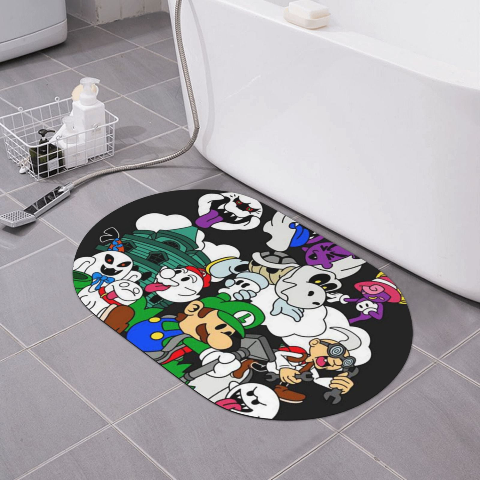 Luigi's Mansion Diatom Mud Mat Soft Super Absorbent Bath Mat Non Slip ...