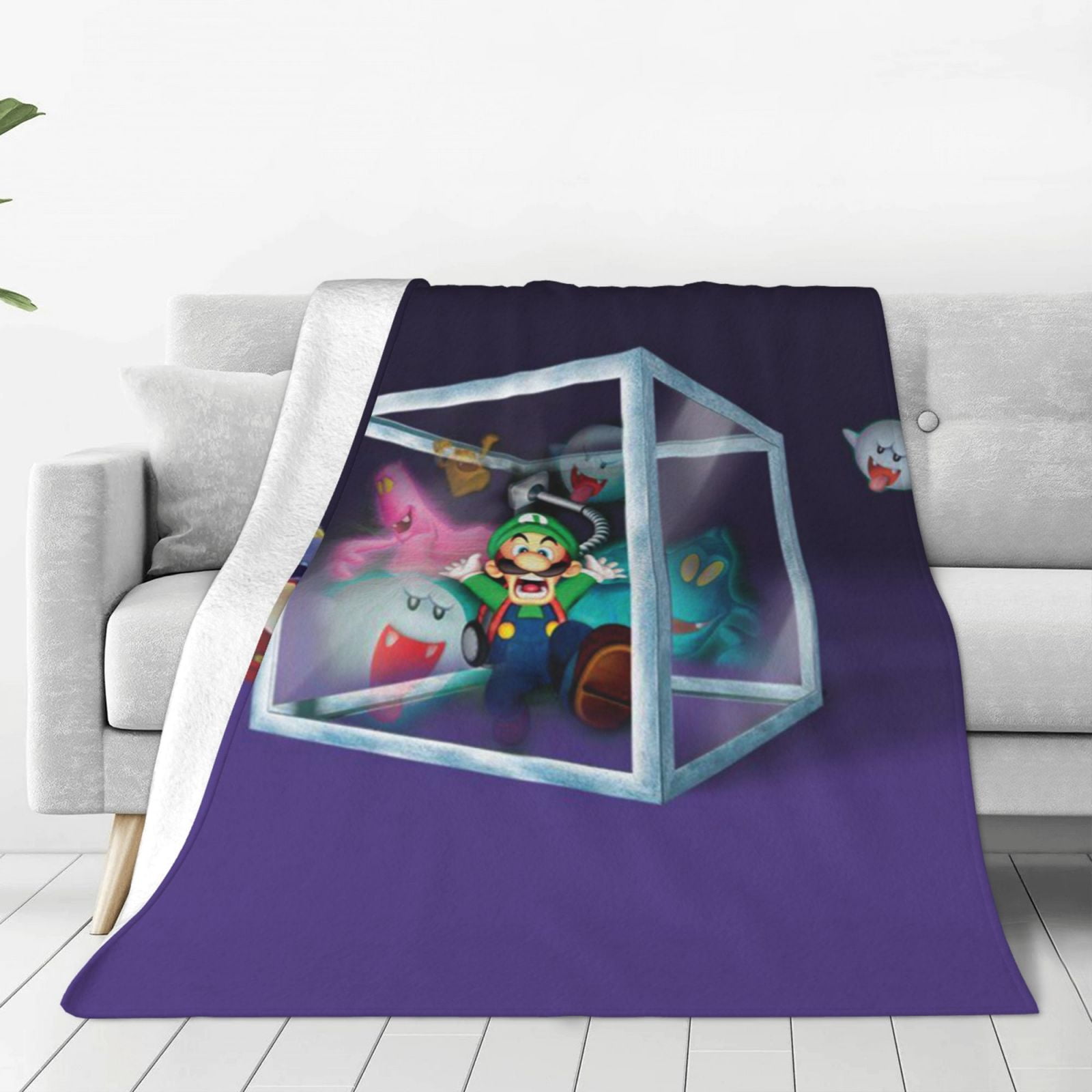 Luigi's Mansion Flannel Blanket Cozy Ultra-Soft Micro Fleece Flannel ...