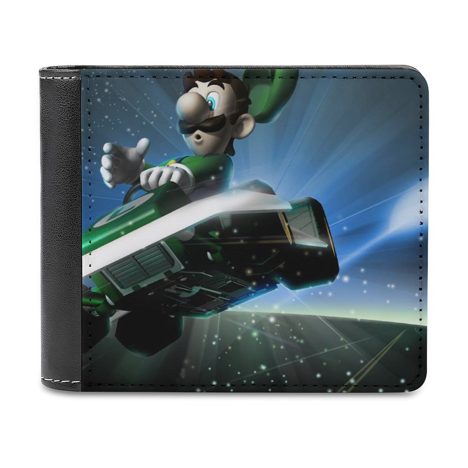 Luigi's Mansion Galaxy PU Leather Wallet With Card Slots Bifold Wallet ...