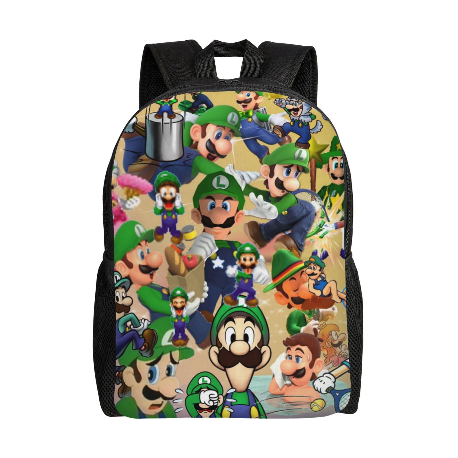 Luigi's Mansion Game Cartoon Backpack Laptop School Bag Student Satchel ...
