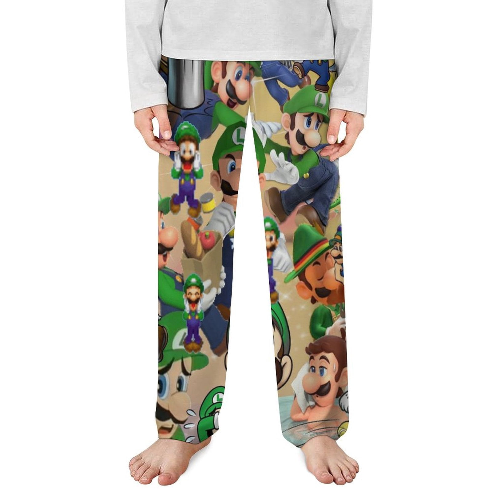 Luigi's Mansion Game Cartoon Comfy Pajamas For Kids Cozy Lounge ...