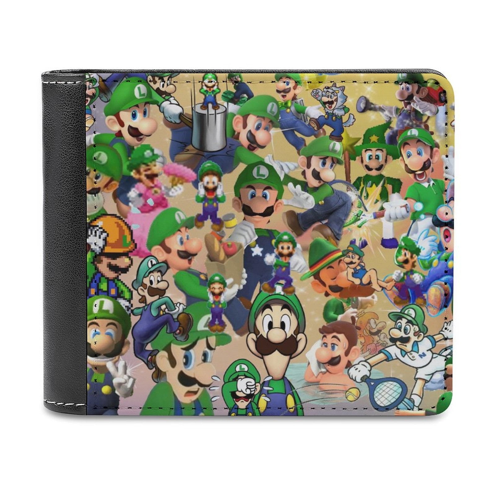 Luigi's Mansion Game Cartoon PU Leather Wallet With Card Slots Bifold ...