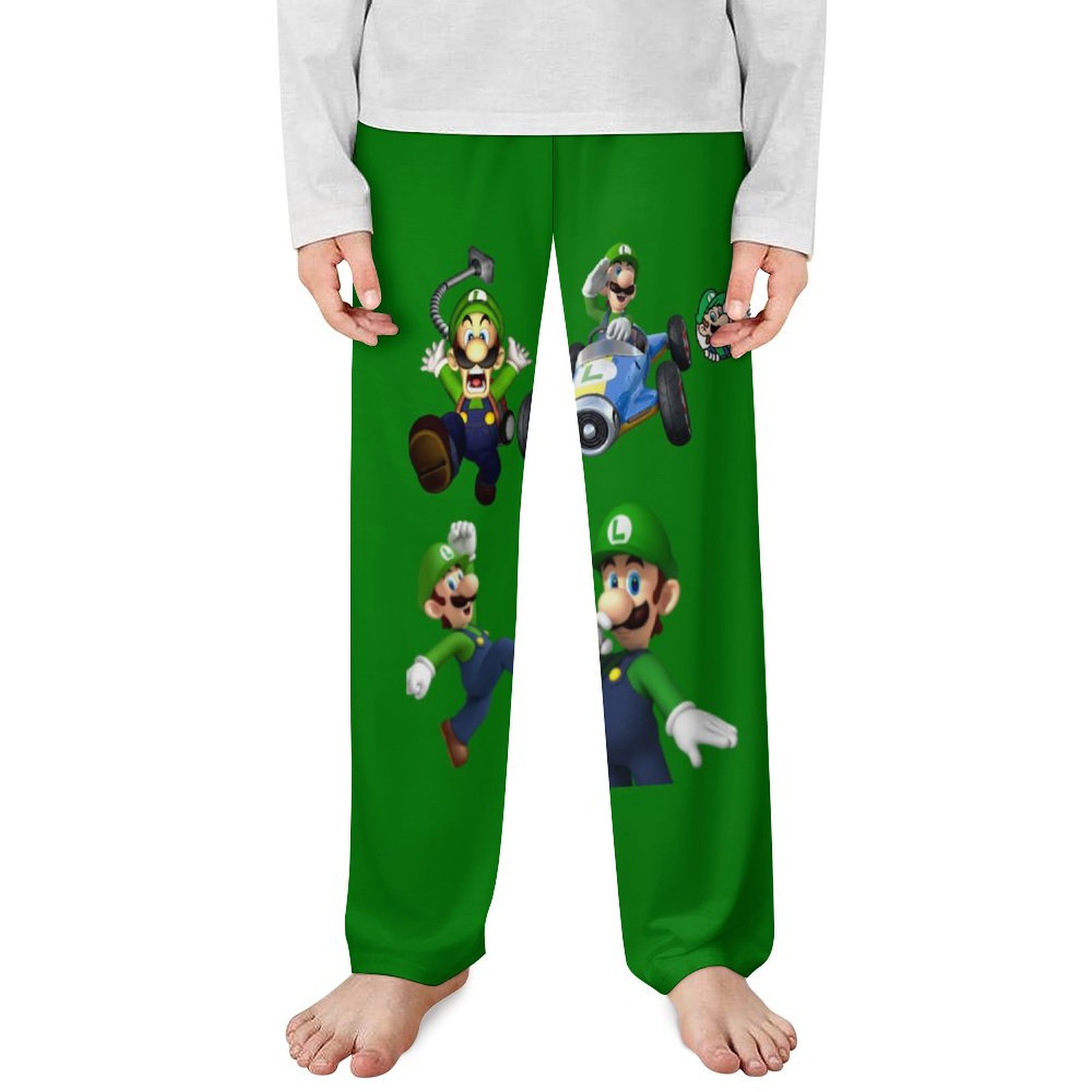 Luigi's Mansion Game Comfy Pajamas For Kids Cozy Lounge Straight Leg ...