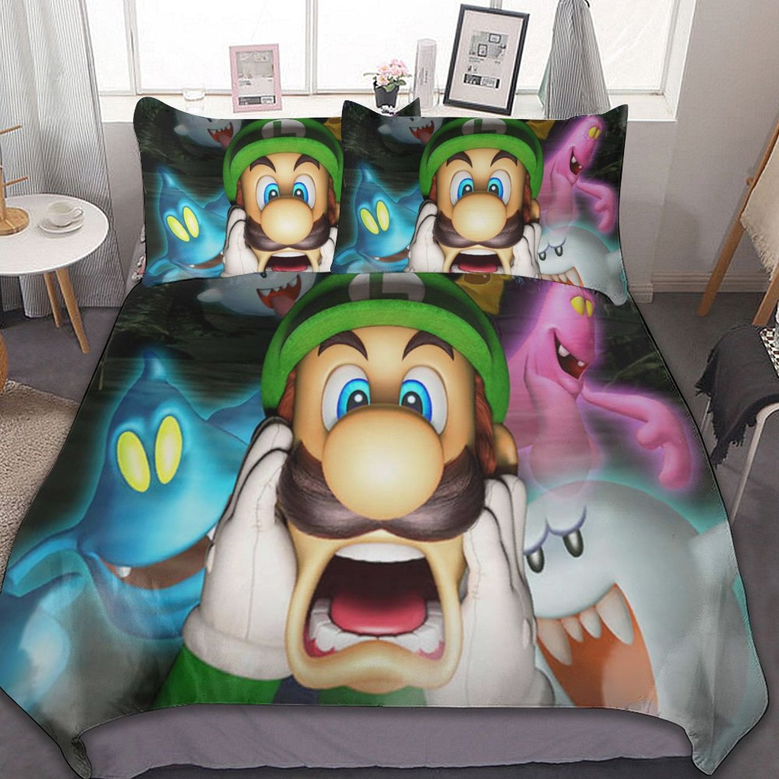 Luigi's Mansion Game Horror 3 Piece Bedding Sets Decor Comforter Sets ...