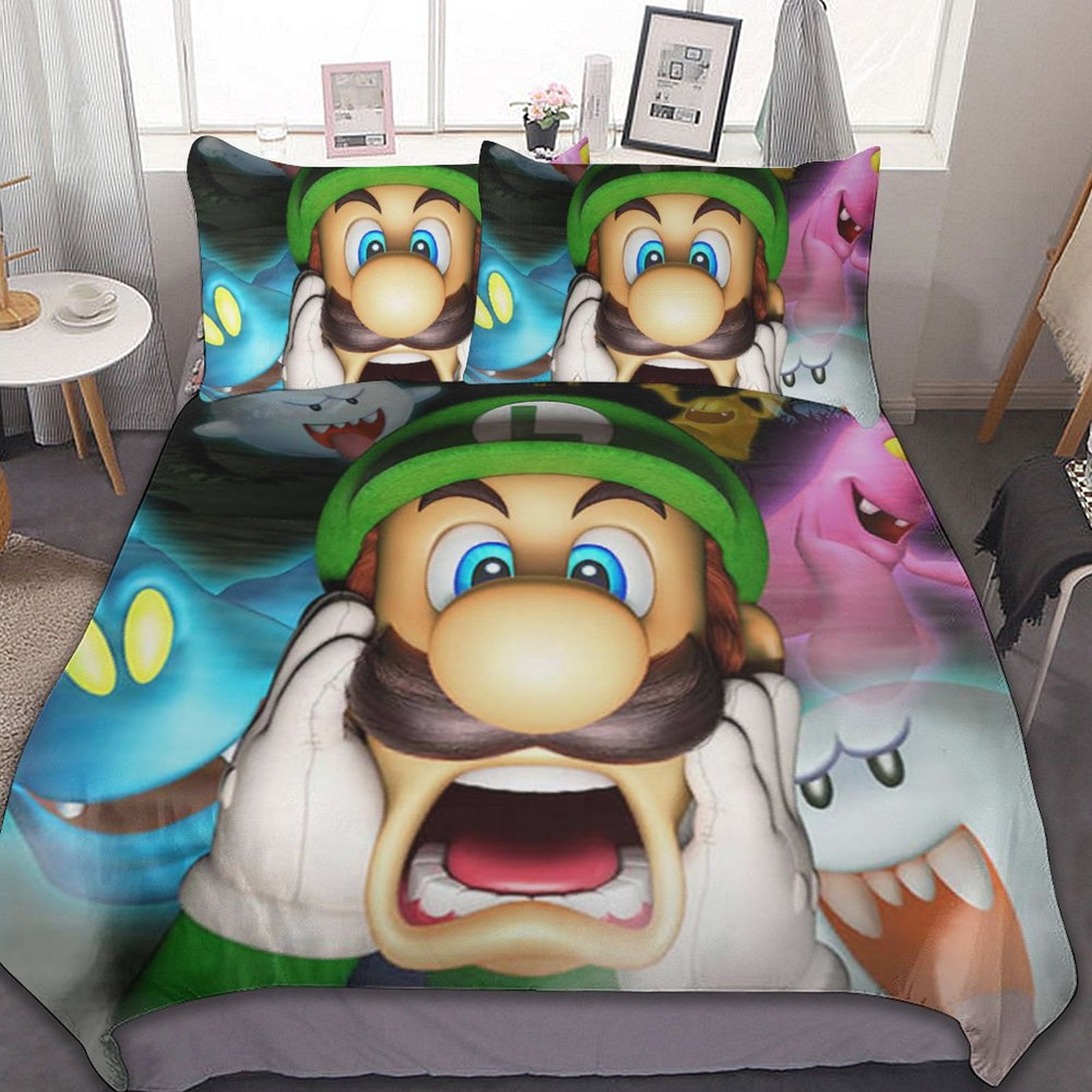 Luigi's Mansion Game Horror 3 Piece Bedding Sets Decor Comforter Sets ...
