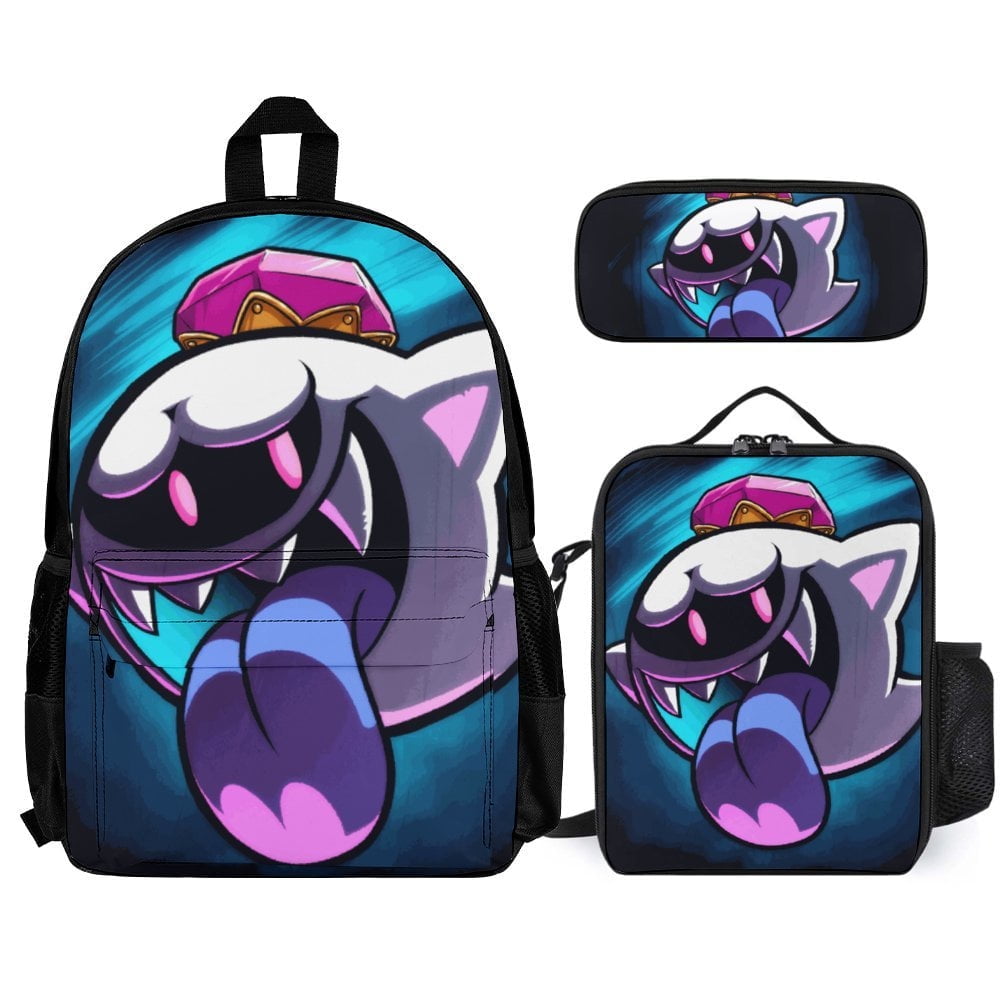 Luigi's Mansion Game King Boo Backpack 3 Pieces Set With Pencil Case ...