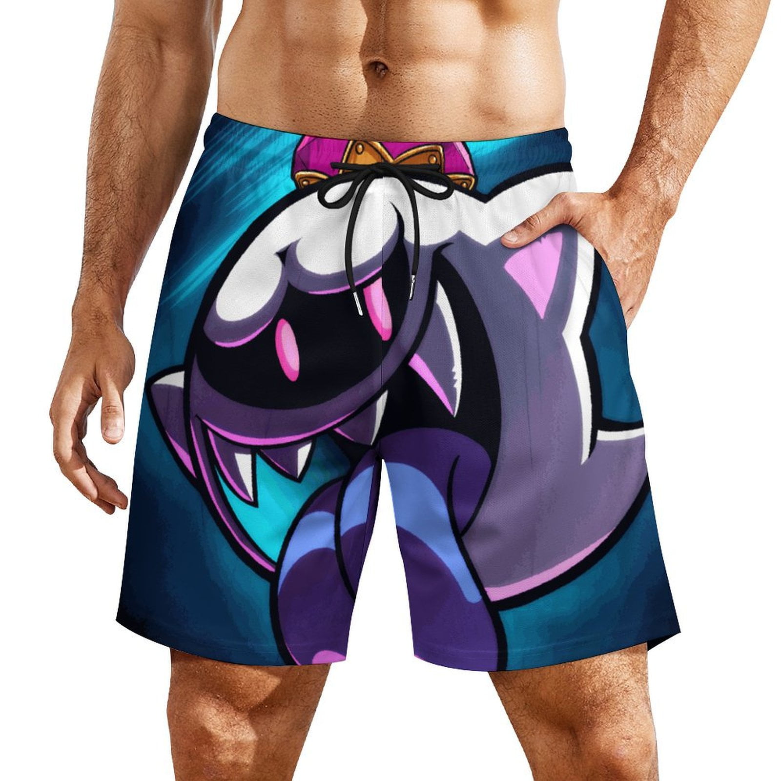 Luigi's Mansion Game King Boo Men's Board Shorts Swim Trunks Quick Dry ...