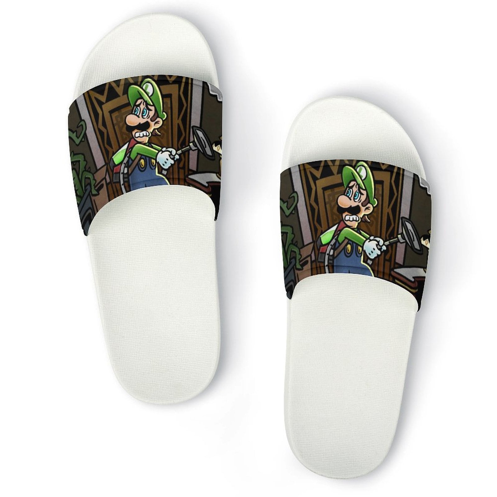 Luigi's Mansion Home Slippers Non Slip Bathroom Open Toe Shoes ...