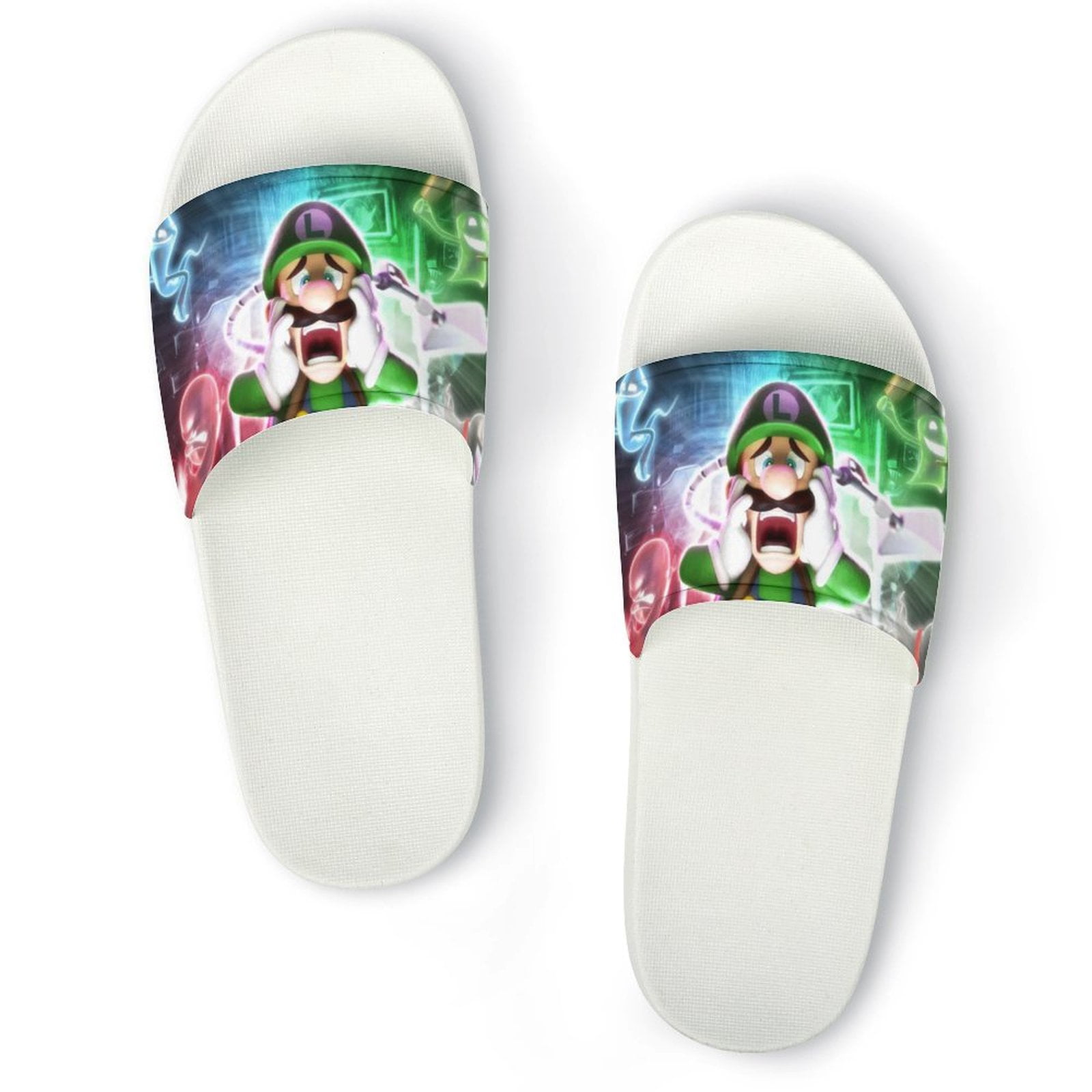 Luigi's Mansion Home Slippers Non Slip Bathroom Open Toe Shoes ...