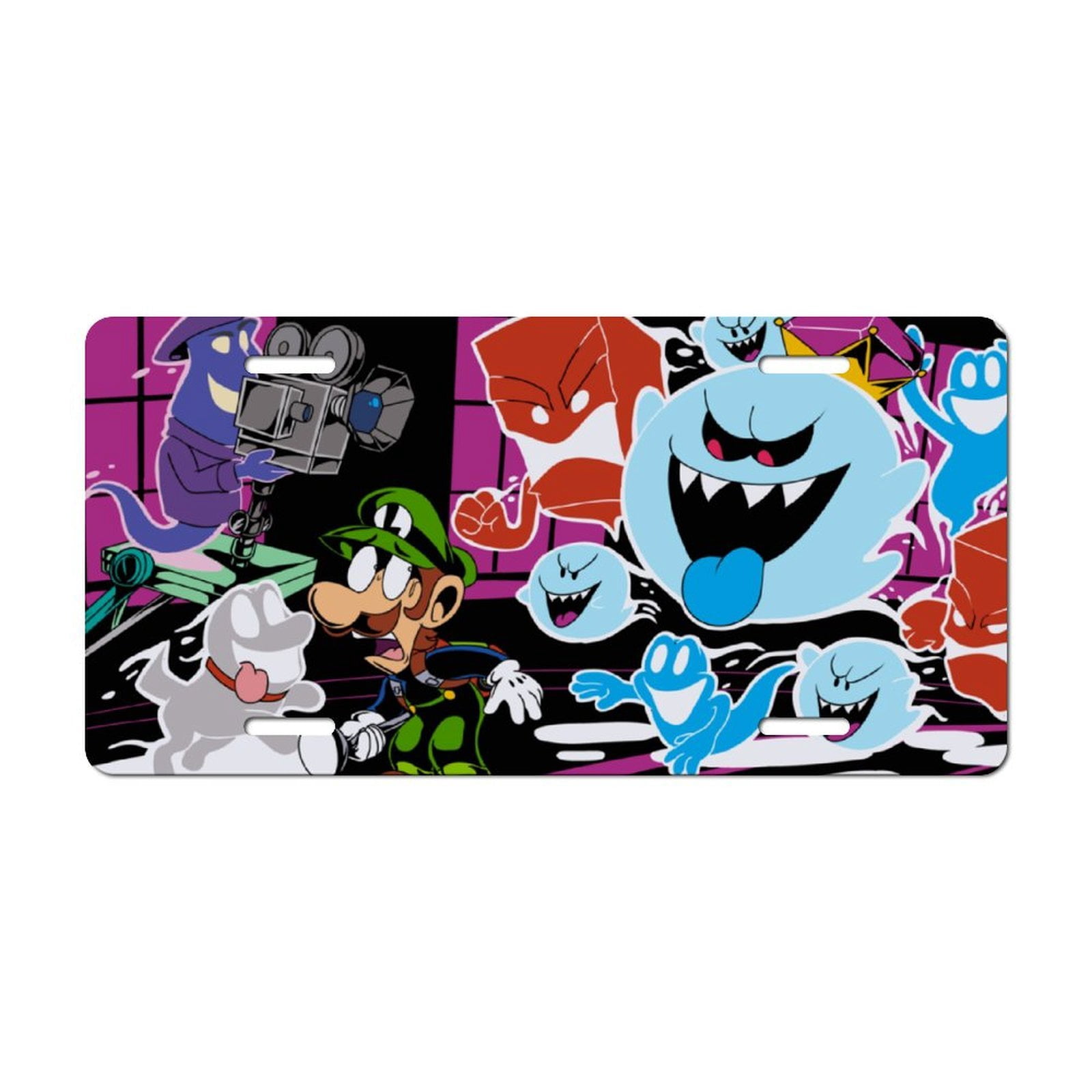 Luigi's Mansion Horror Boo License Plate Cover Aluminum For Various Car ...
