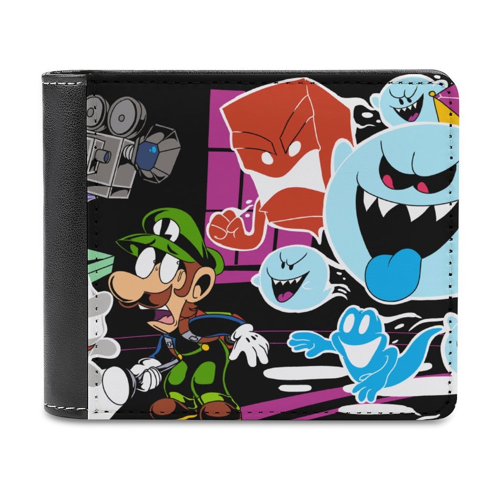 Luigi's Mansion Horror Boo PU Leather Wallet With Card Slots Bifold ...