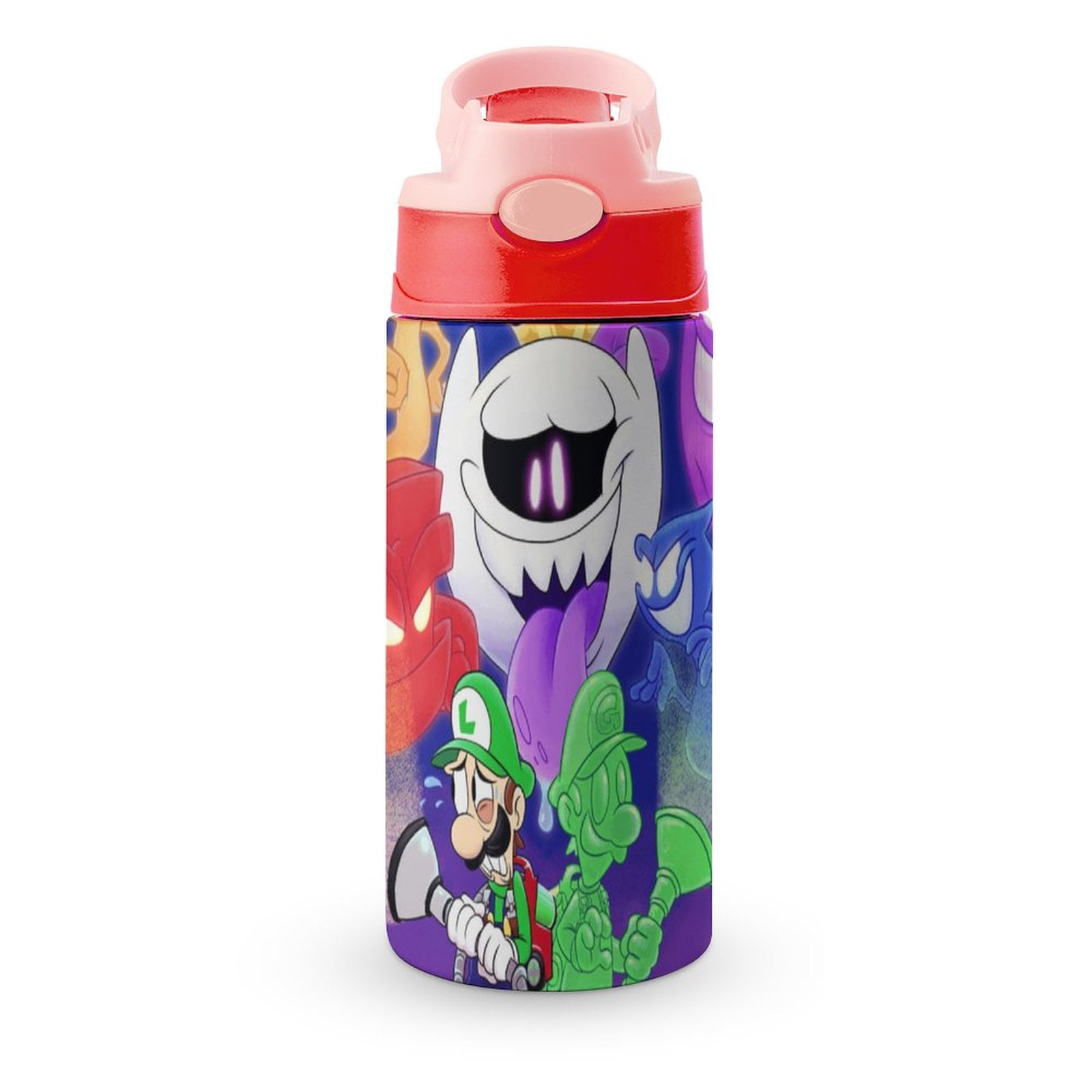 Luigi's Mansion Horror Kid's Insulated Water Bottle With Straw Vacuum ...