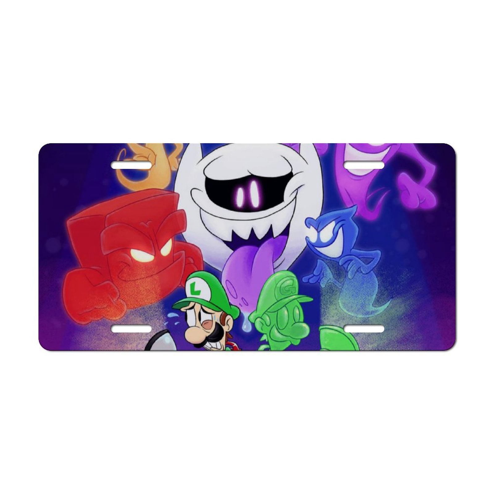 Luigi's Mansion Horror License Plate Cover Aluminum For Various Car ...