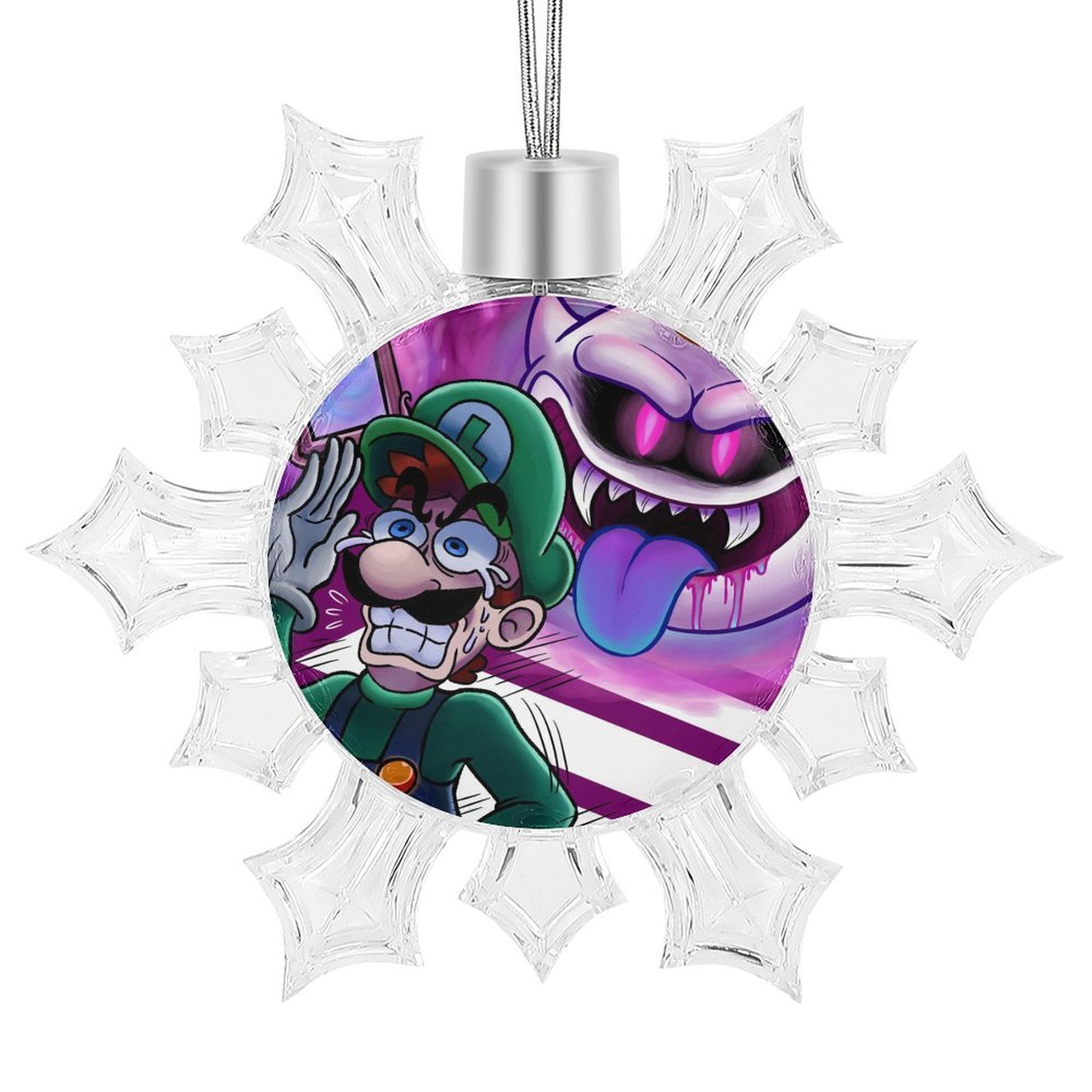 Luigi's Mansion Horror Snowflake Shaped Christmas Decorative Pendant ...