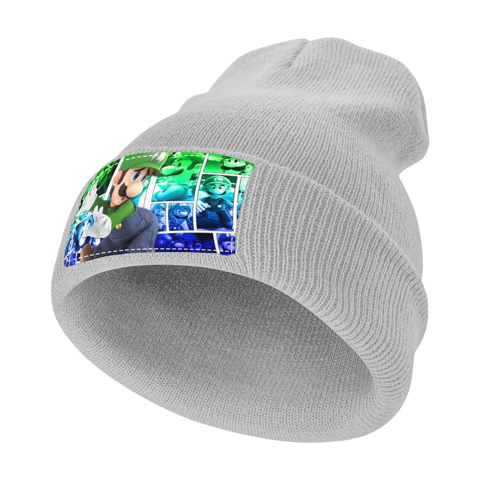 Luigi's Mansion Knit Beanie Hats for Men Women Unisex Cuffed Watch Cap ...