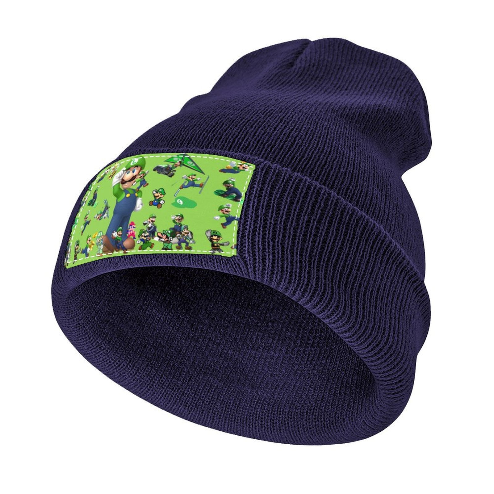 Luigi's Mansion Knit Beanie Hats for Men Women Unisex Cuffed Watch Cap ...