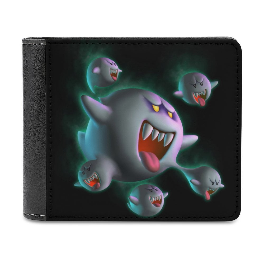 Luigi's Mansion Leather Wallet for Men Women Two Fold Purse Slim Cash ...