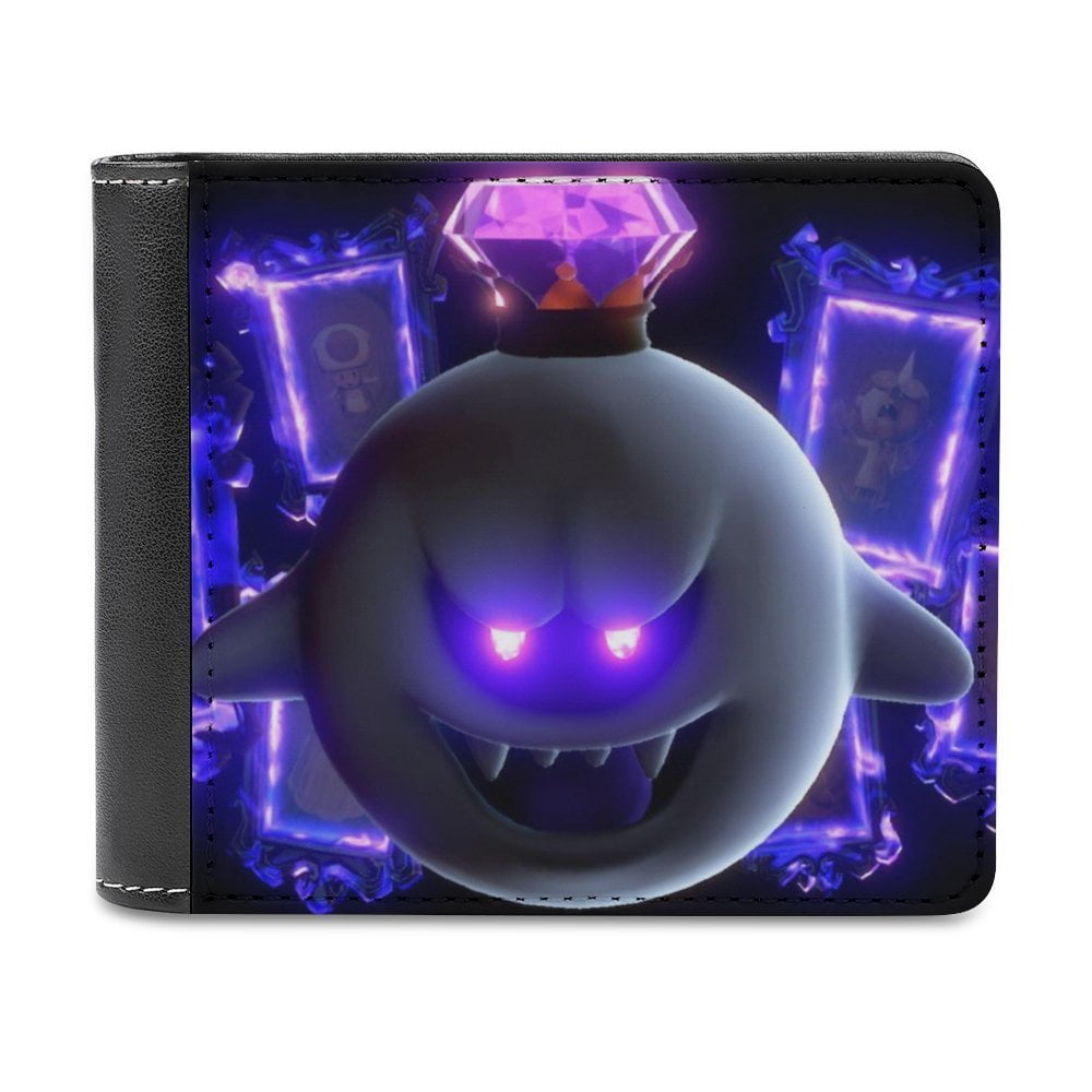 Luigi's Mansion Leather Wallet for Men Women Two Fold Purse Slim Cash ...