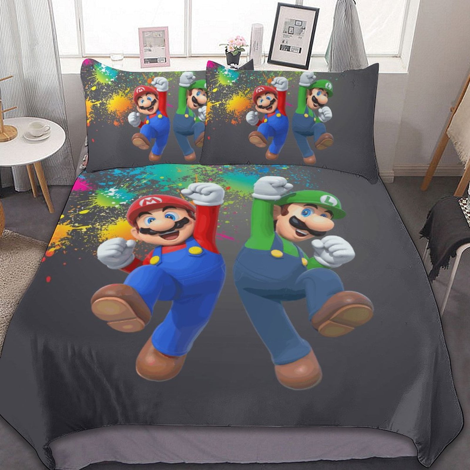 Aoivkut Luigi's Mansion Bedding Set, 3 Piece, Comforter, Duvet Cover ...