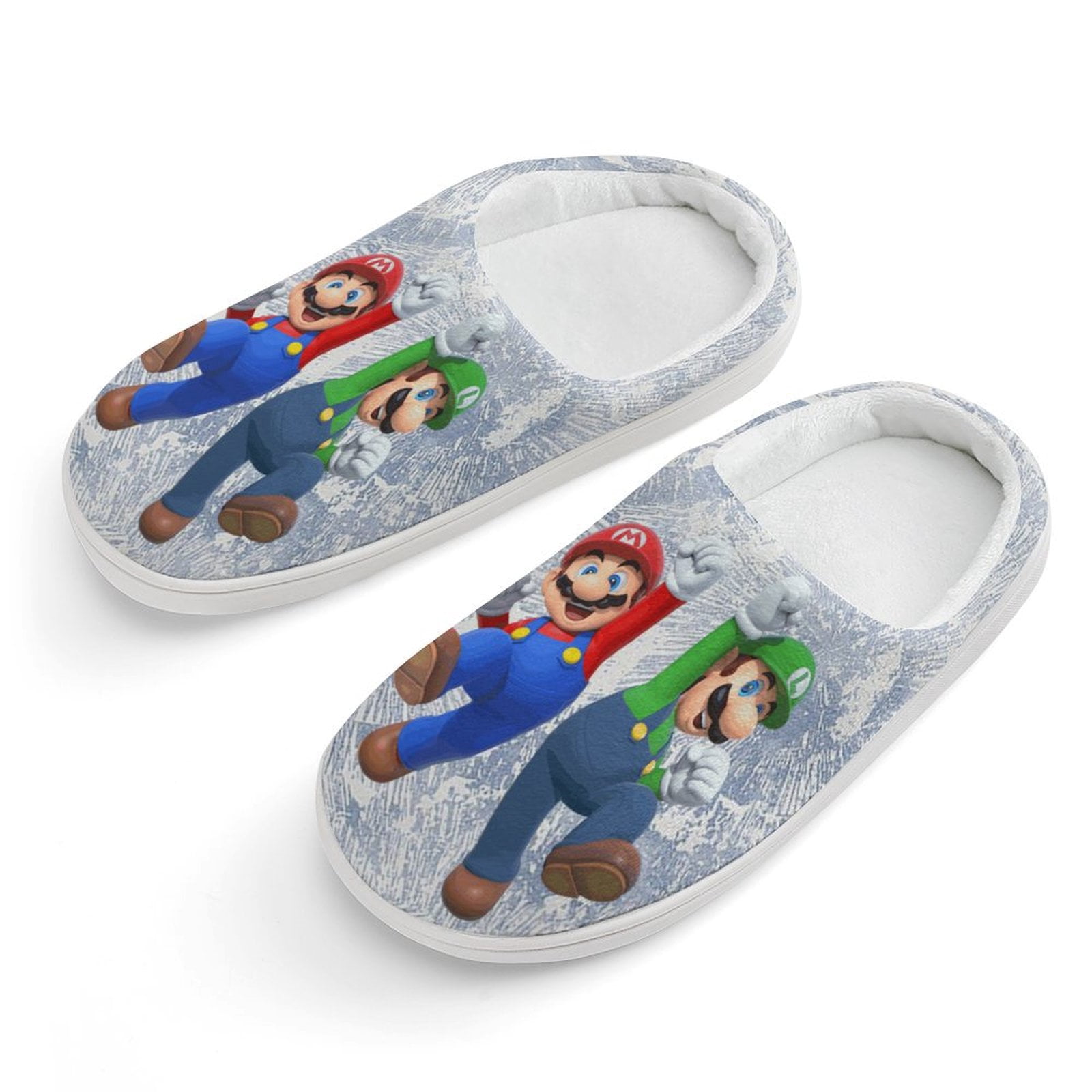 Luigi's Mansion Mario Bros Cotton Slippers For Kids Winter Warm Soft ...