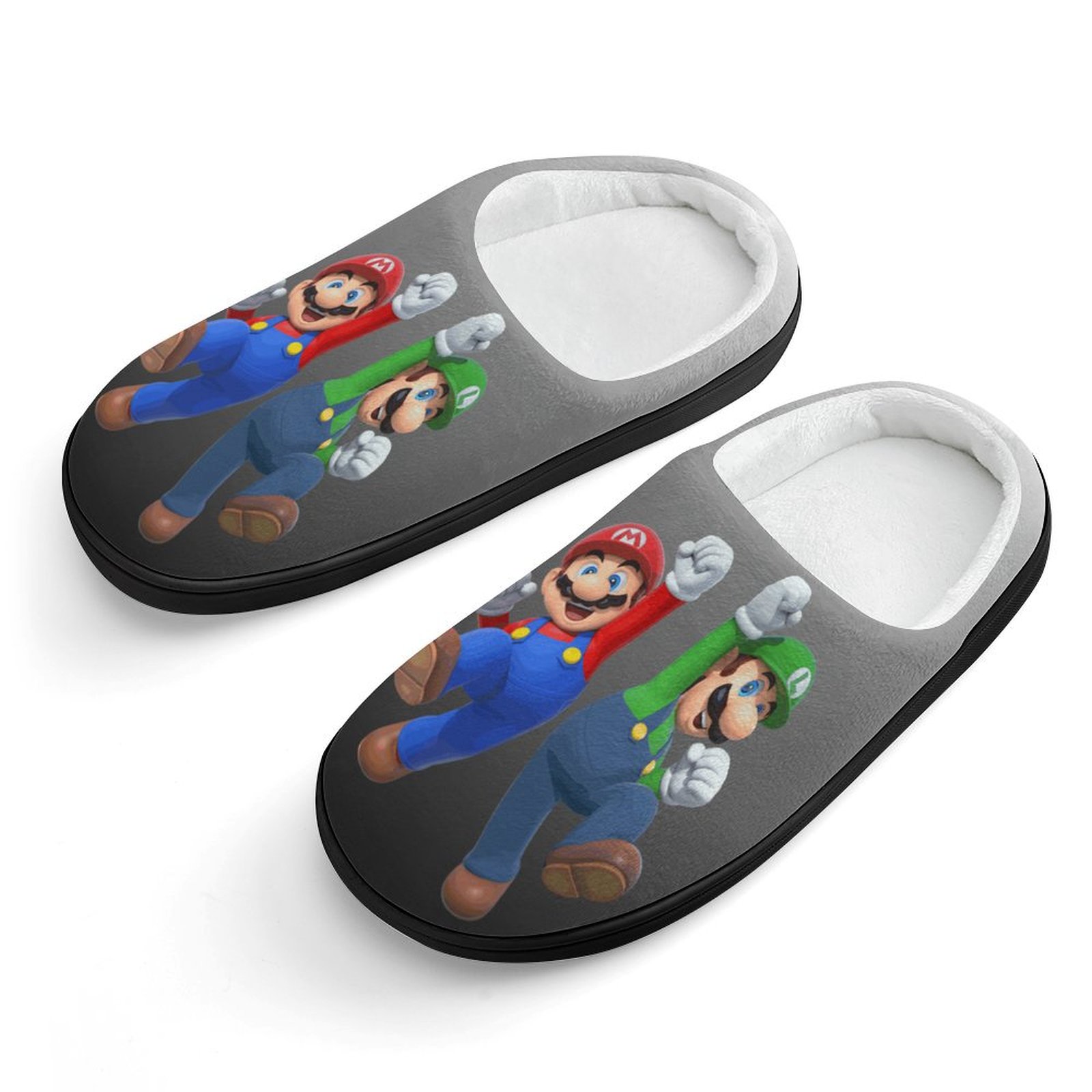 Luigi's Mansion Mario Bros Cotton Slippers For Kids Winter Warm Soft ...