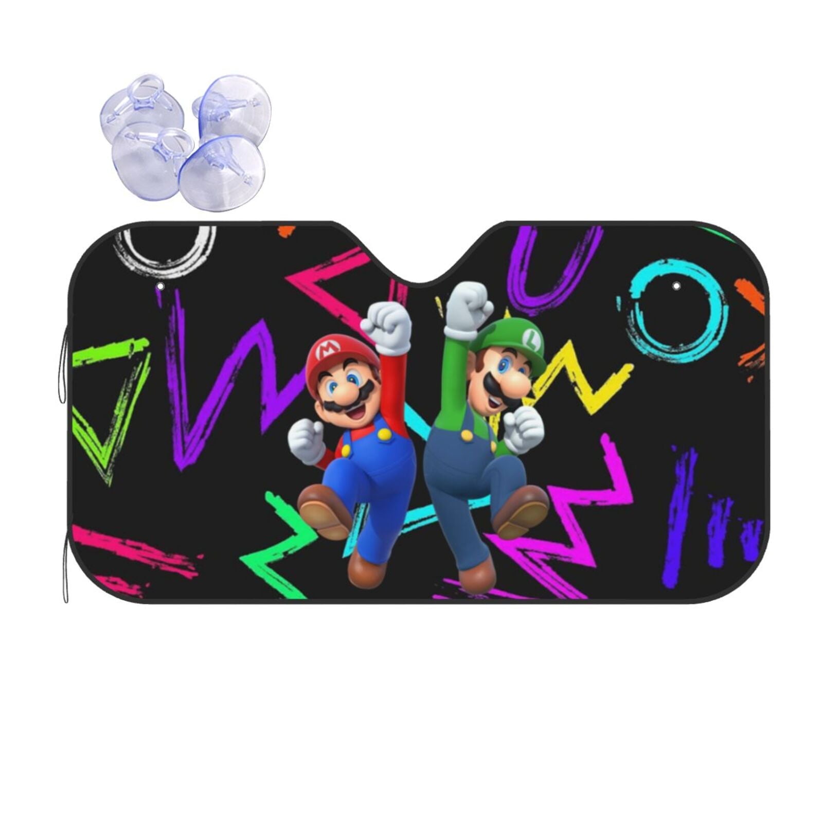 Luigi's Mansion Mario Bros Foldable Car Windshield Sunshade Automotive ...