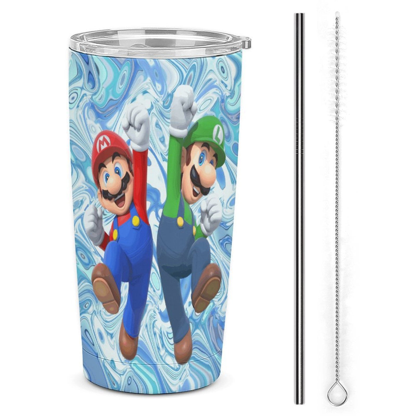 Luigi's Mansion Mario Bros Stainless Steel Car Cup Daily Thermal Vacuum ...